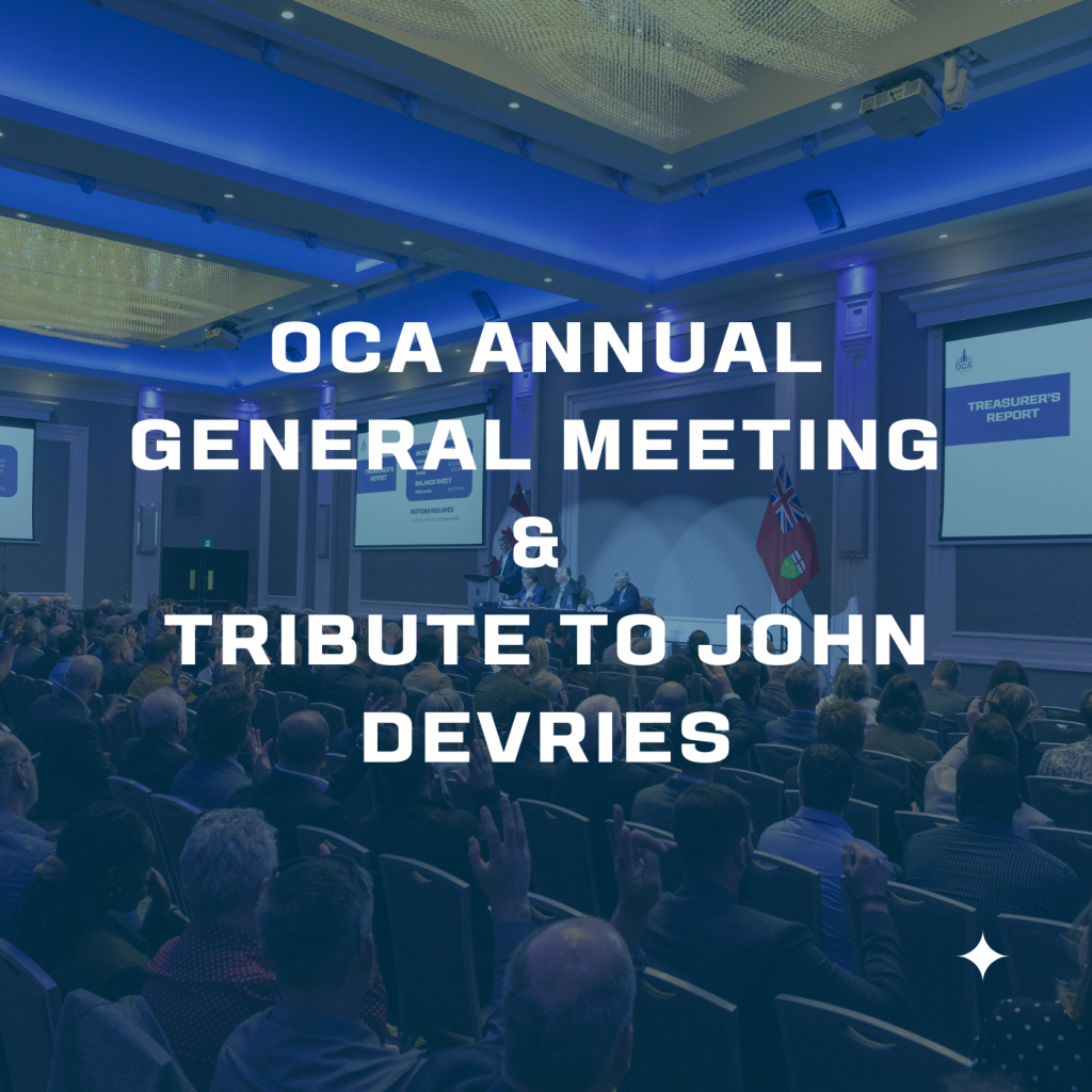 OCA 2026 AGM and John DeVries Tribute - Ottawa Construction Association